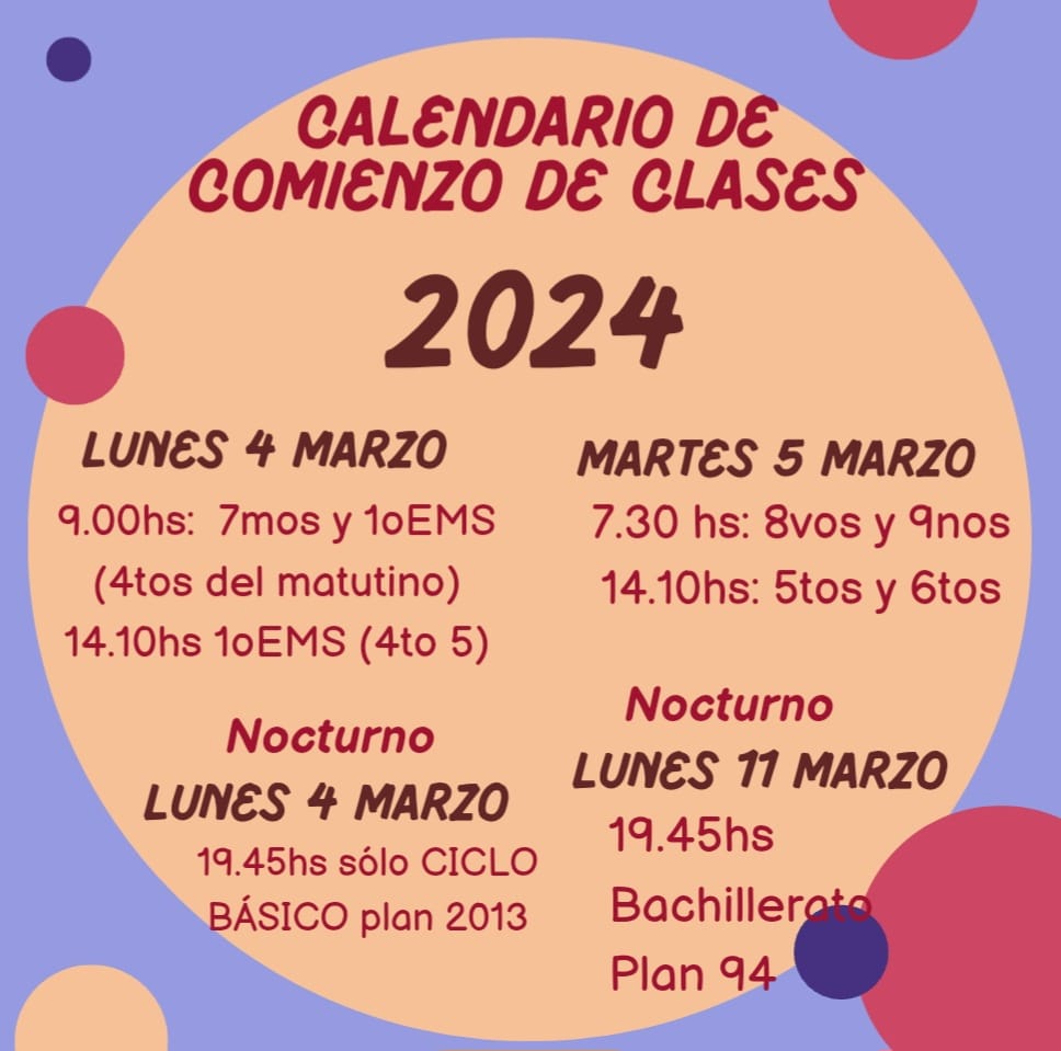 Comienzo de clases :: Liceo N°1 de Atlántida